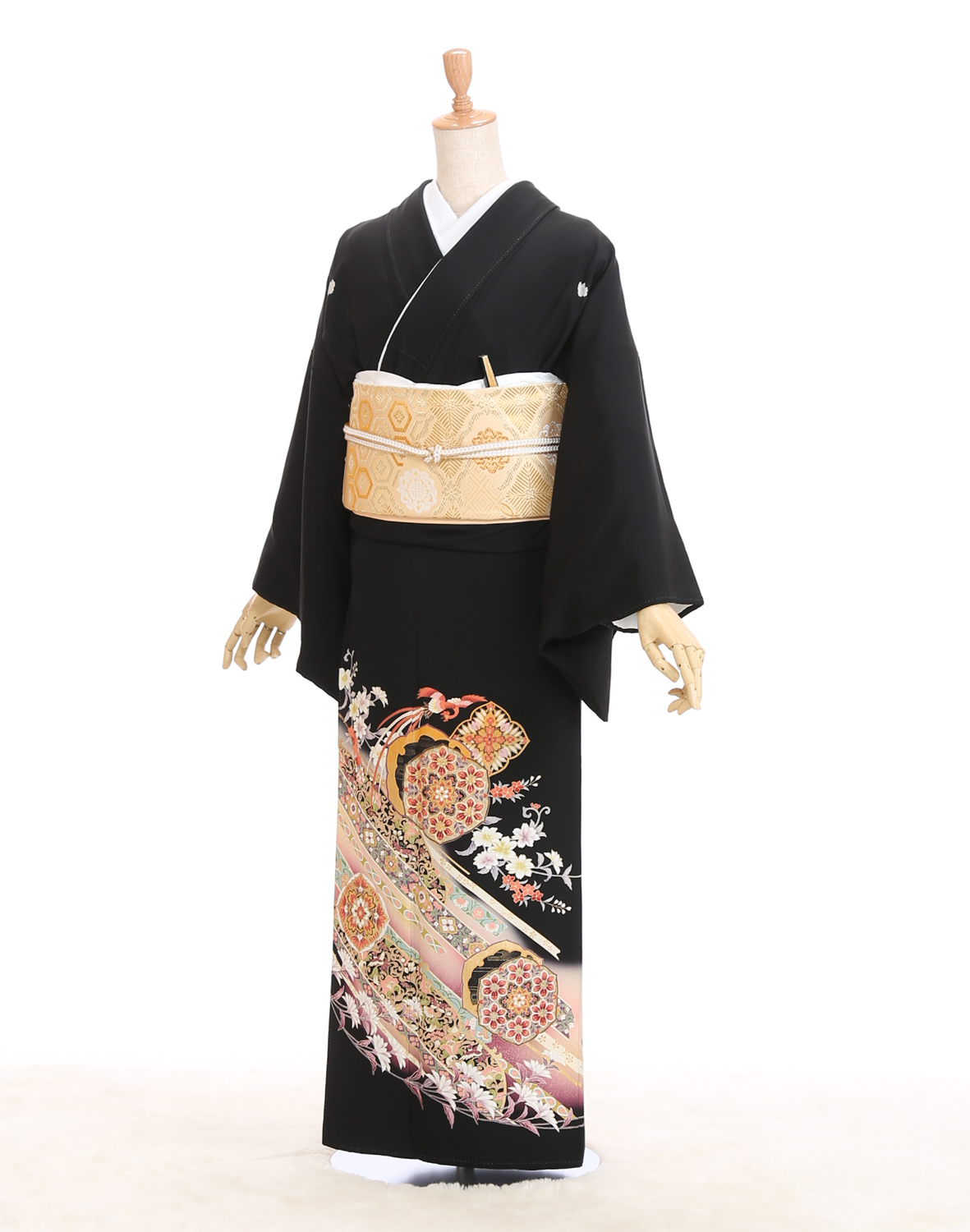 留袖 正絹 TMサイズ／ TM-TM-0024熨斗に金彩華文｜ル・クローゼット